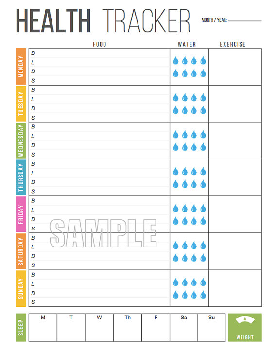Free Printable Weekly Food Tracking Form Printable Forms Free Online