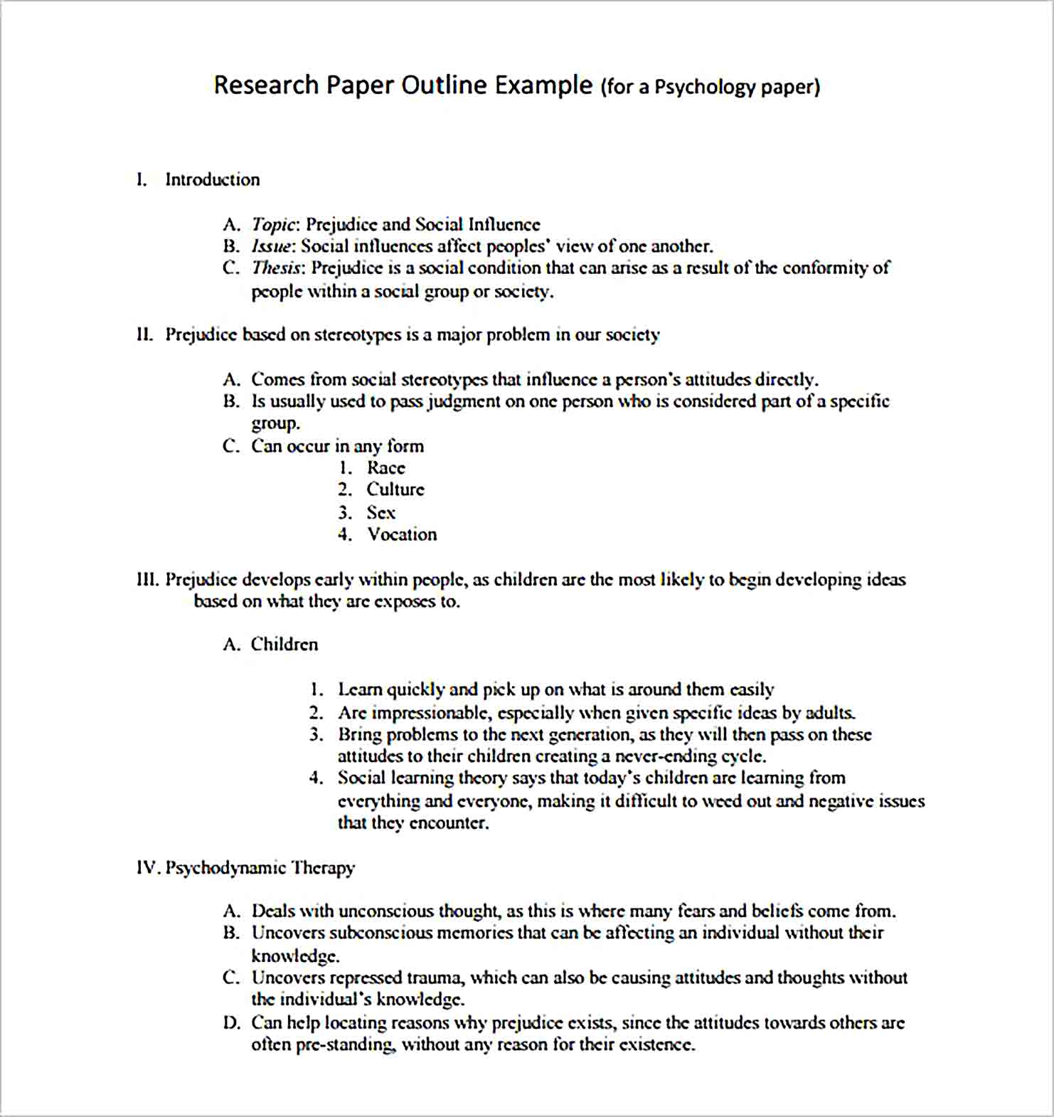 Research Paper Outline Template Sample Room Surf