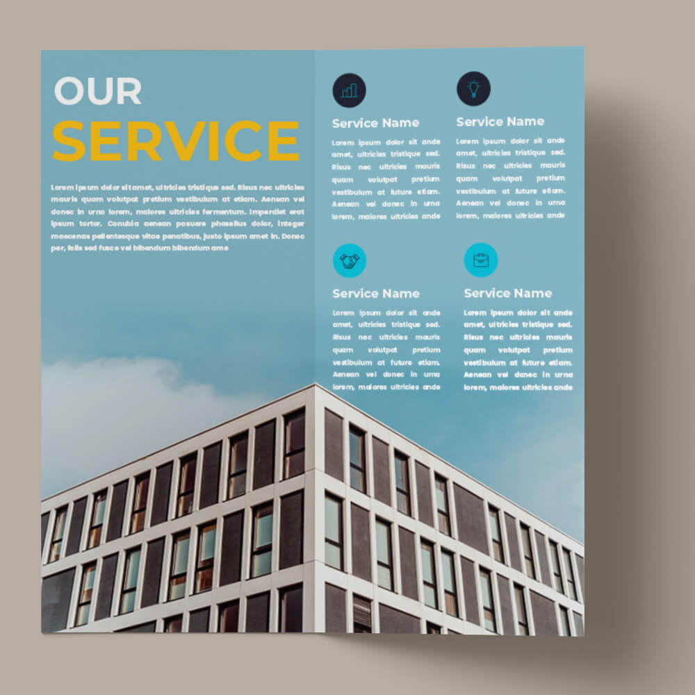 Construction Brochure Customizable PSD Template Room Surf