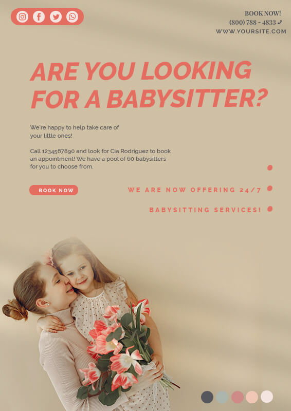 10 Babysitting Flyer PSD Template Free Room Surf