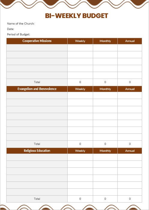 Free Printable Bi Weekly Budget Sheets Newelsat