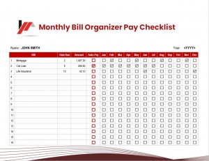 Free Printable Monthly Bill Organizer Sheets | room surf.com