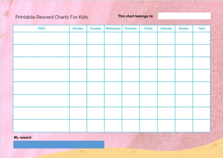 Printable Reward Charts For Kids | room surf.com