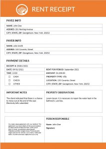 Free Printable Rent Receipts | room surf.com