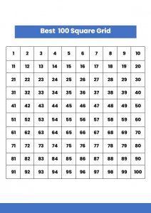 Blank 100 Square Grid Printable | room surf.com