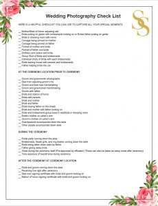 Printable Wedding Checklist | room surf.com