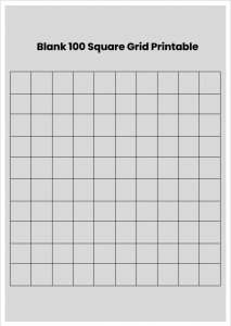 Blank 100 Square Grid Printable | room surf.com