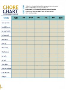 Blank Printable Chore Charts | room surf.com