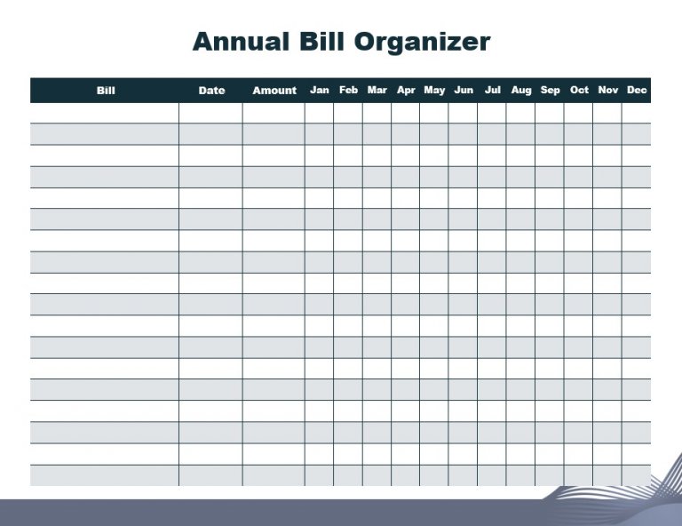 Free Printable Monthly Bill Organizer | room surf.com