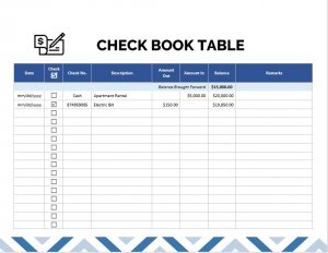 Free Printable Check Register With Running Balance | room surf.com