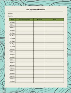 Free Printable Appointment Sheets | room surf.com