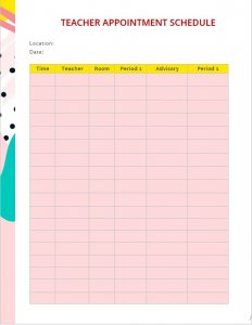 Free Printable Appointment Sheets | room surf.com