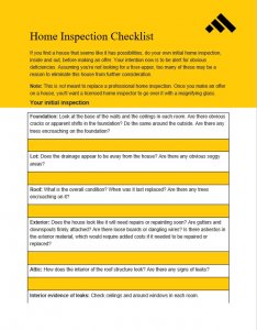 Printable Home Inspection Checklist | room surf.com