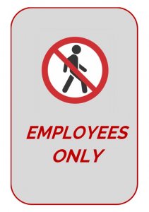 Printable Employees Only Sign | room surf.com