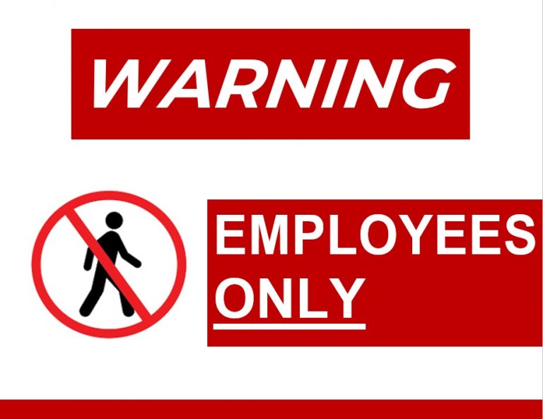 Printable Employees Only Sign | room surf.com