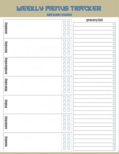 Printable Weekly Menus | room surf.com