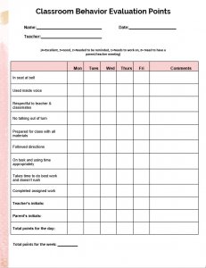 Free Printable Behavior Charts | room surf.com