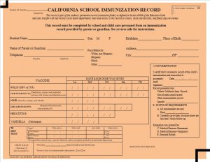 California Immunization Card Printable | room surf.com