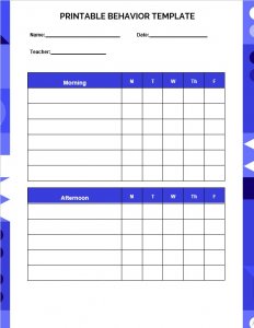 Free Printable Behavior Charts | room surf.com