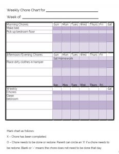 Free Editable Printable Chore Charts | room surf.com