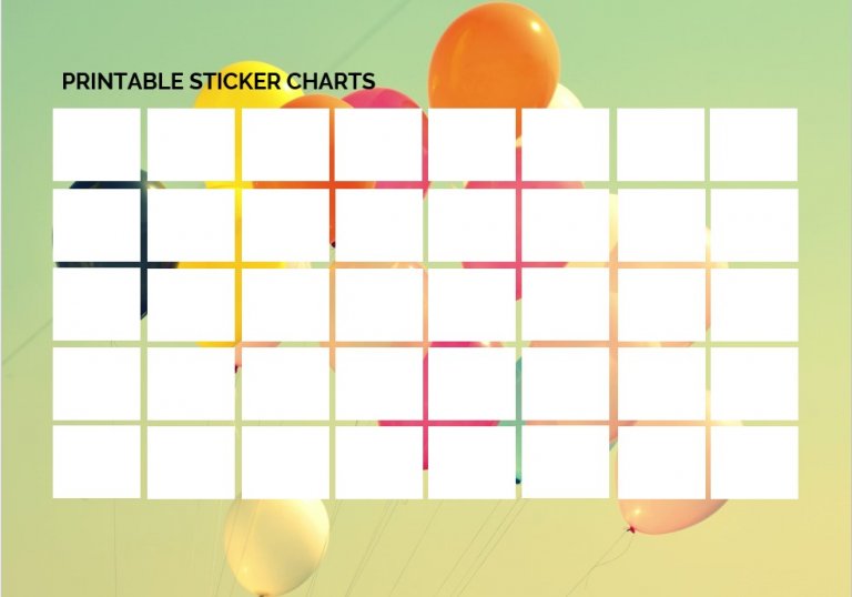 Printable Sticker Charts | room surf.com