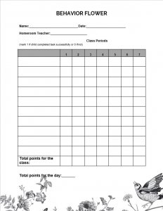 Printable Behavior Chart | room surf.com