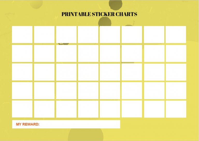 Printable Sticker Charts | room surf.com