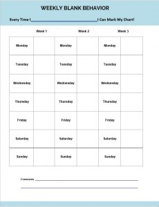 Printable Behavior Chart | room surf.com