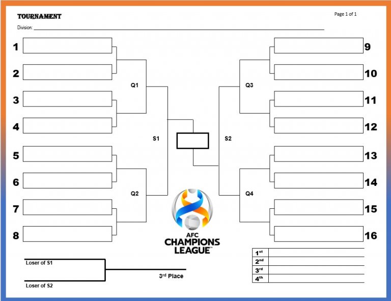 Printable Tournament Brackets | room surf.com