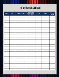 Printable Checkbook Ledger | room surf.com