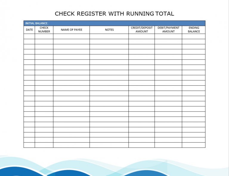 Printable Checkbook Ledger | room surf.com