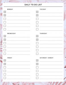 Printable To Do Checklists | room surf.com