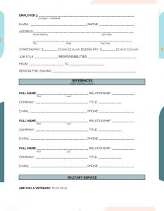 Printable Generic Job Application | room surf.com