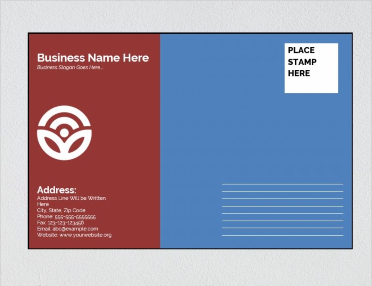 Free Printable Postcard Template | room surf.com