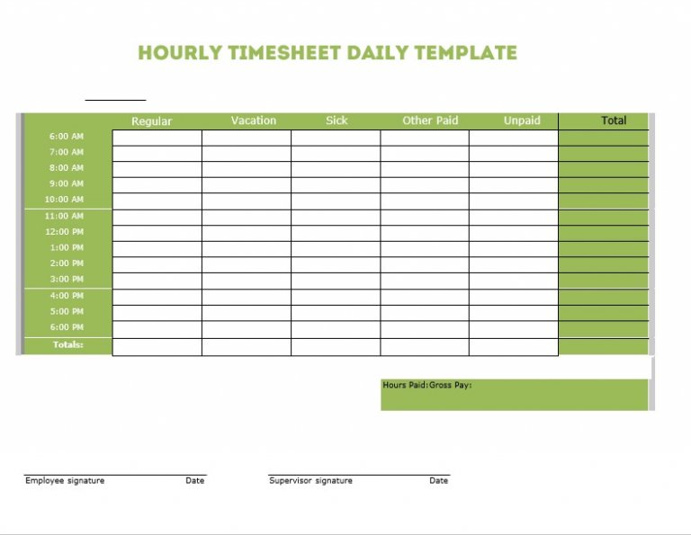 Free Printable Time Sheets Forms | room surf.com