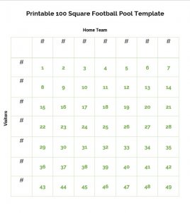 Printable Football Pool Sheet | room surf.com