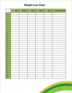 Printable Weight Loss Graph | room surf.com