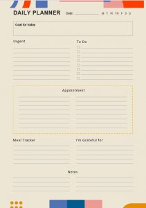 Free Printable Daily Schedule Template | room surf.com
