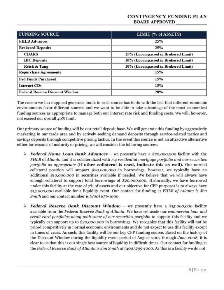 Contingency Plan Template | room surf.com