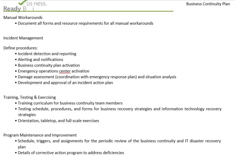 Business Continuity Plan Template and Samples | room surf.com