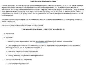Construction Management Plan Template