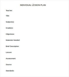 Blank Lesson Plan Template | room surf.com