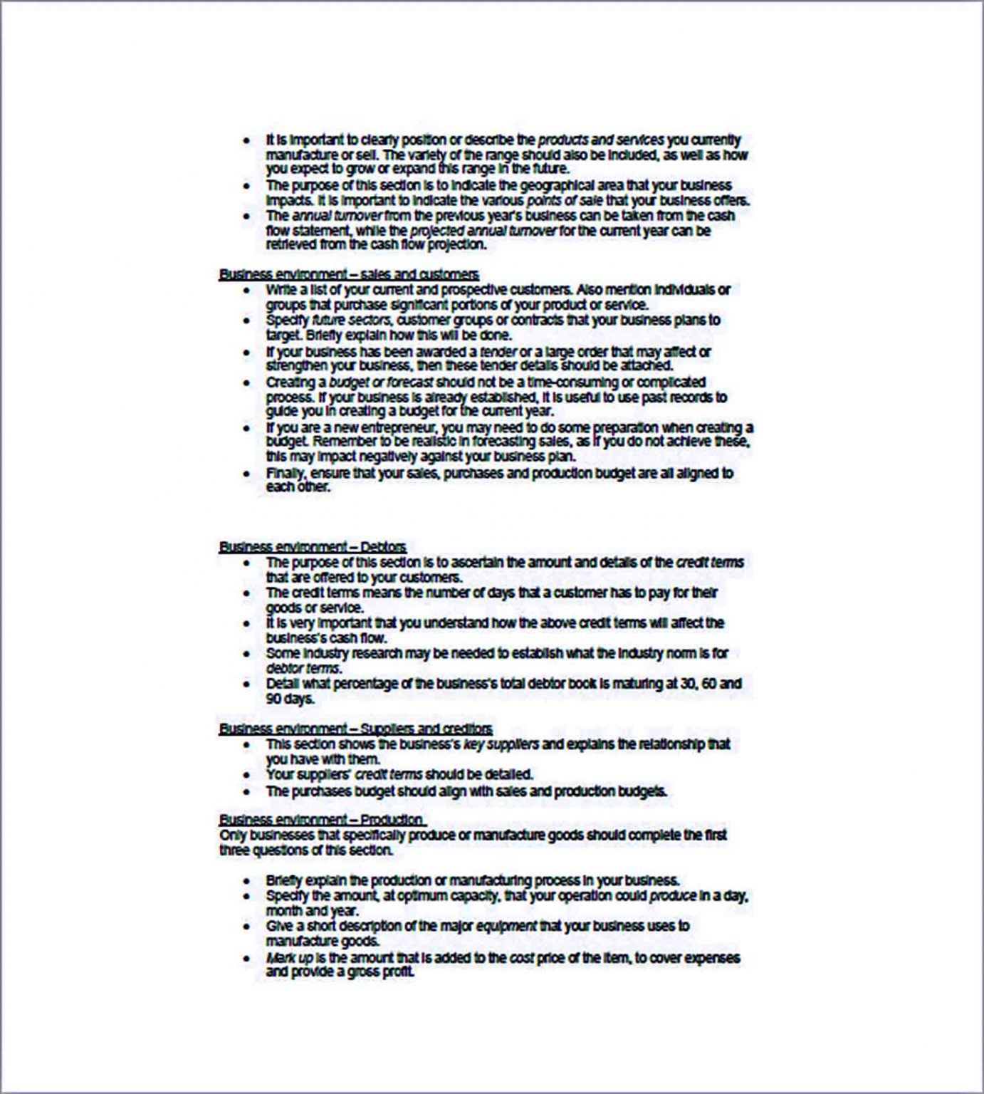 Financial Business Plan Word Templates | room surf.com