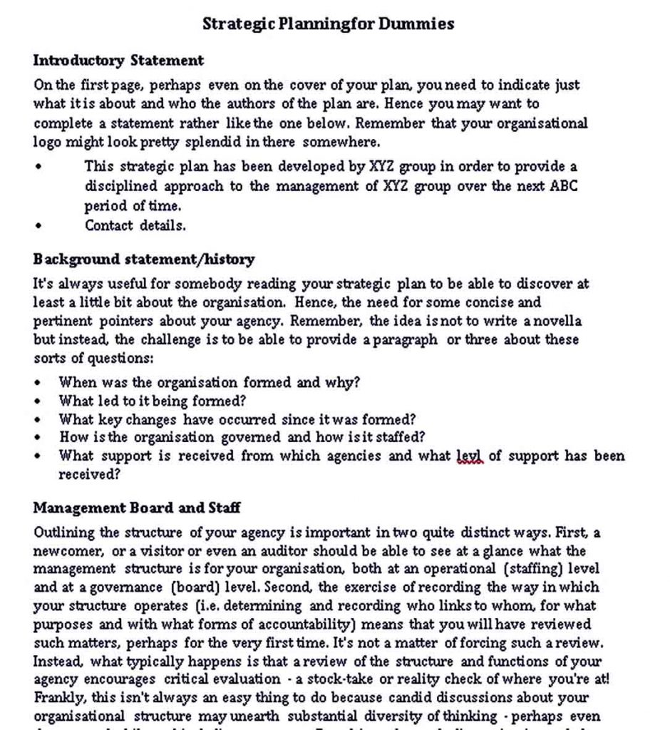 IT Strategy Plan Template | room surf.com