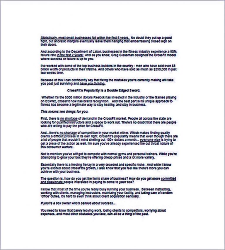 Gym Business Plan Template | room surf.com