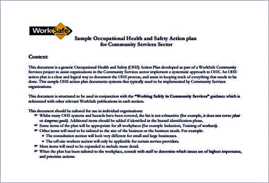 Health and Safety Plan Template | room surf.com