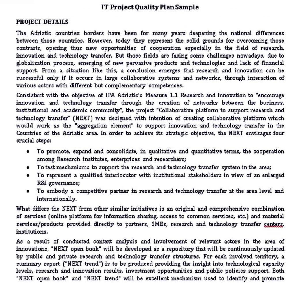 Information Technology Project Plan Template | room surf.com