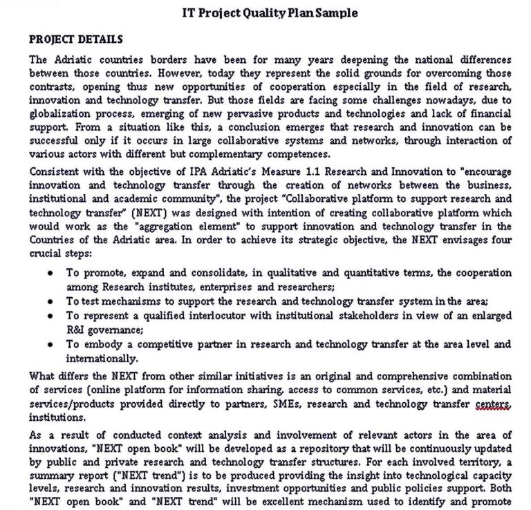 Information Technology Project Plan Template | room surf.com