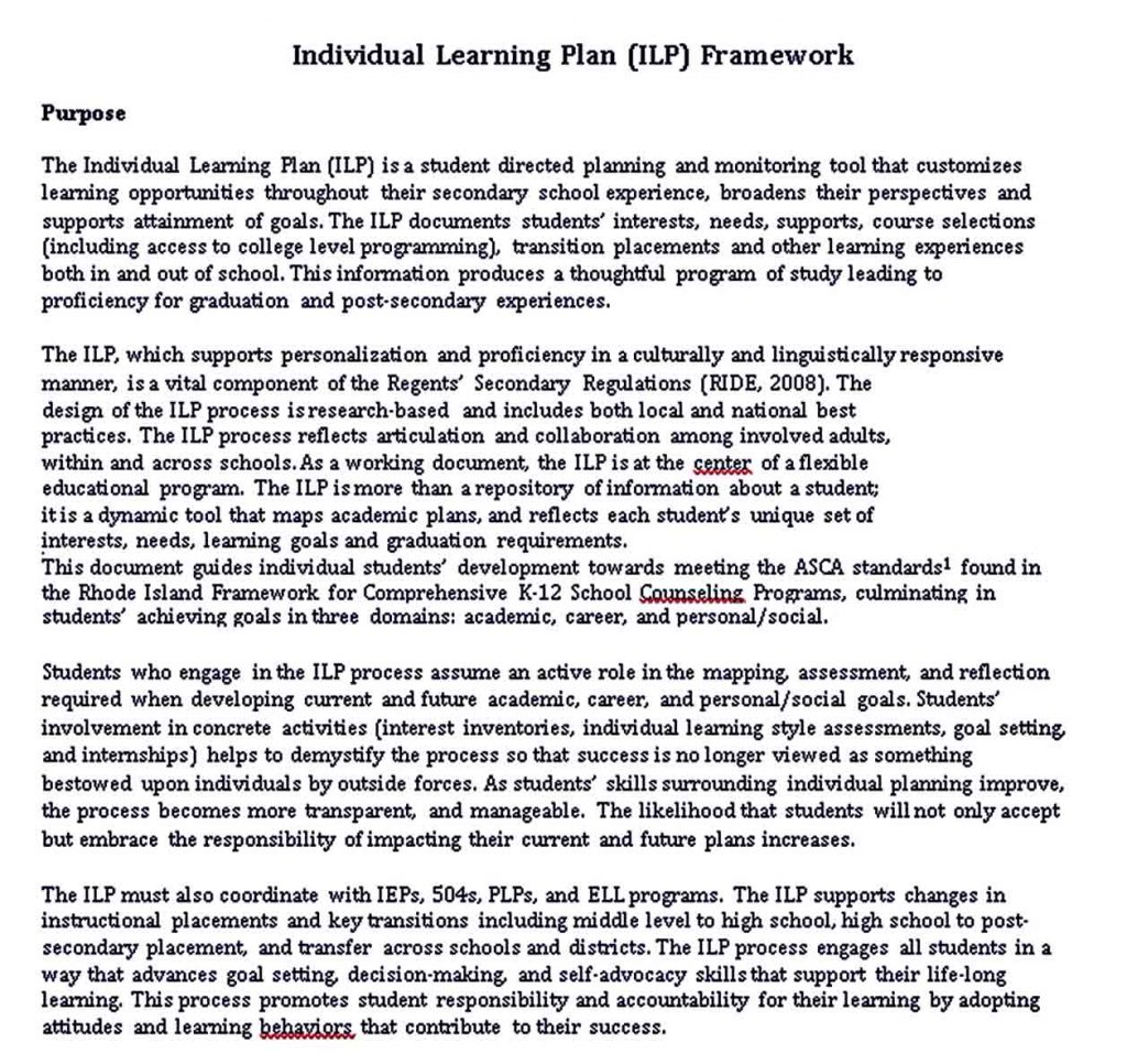 Learning Plan Templates | room surf.com