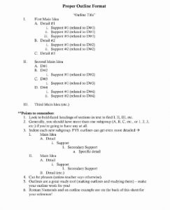 Outline Template Sample Example | room surf.com